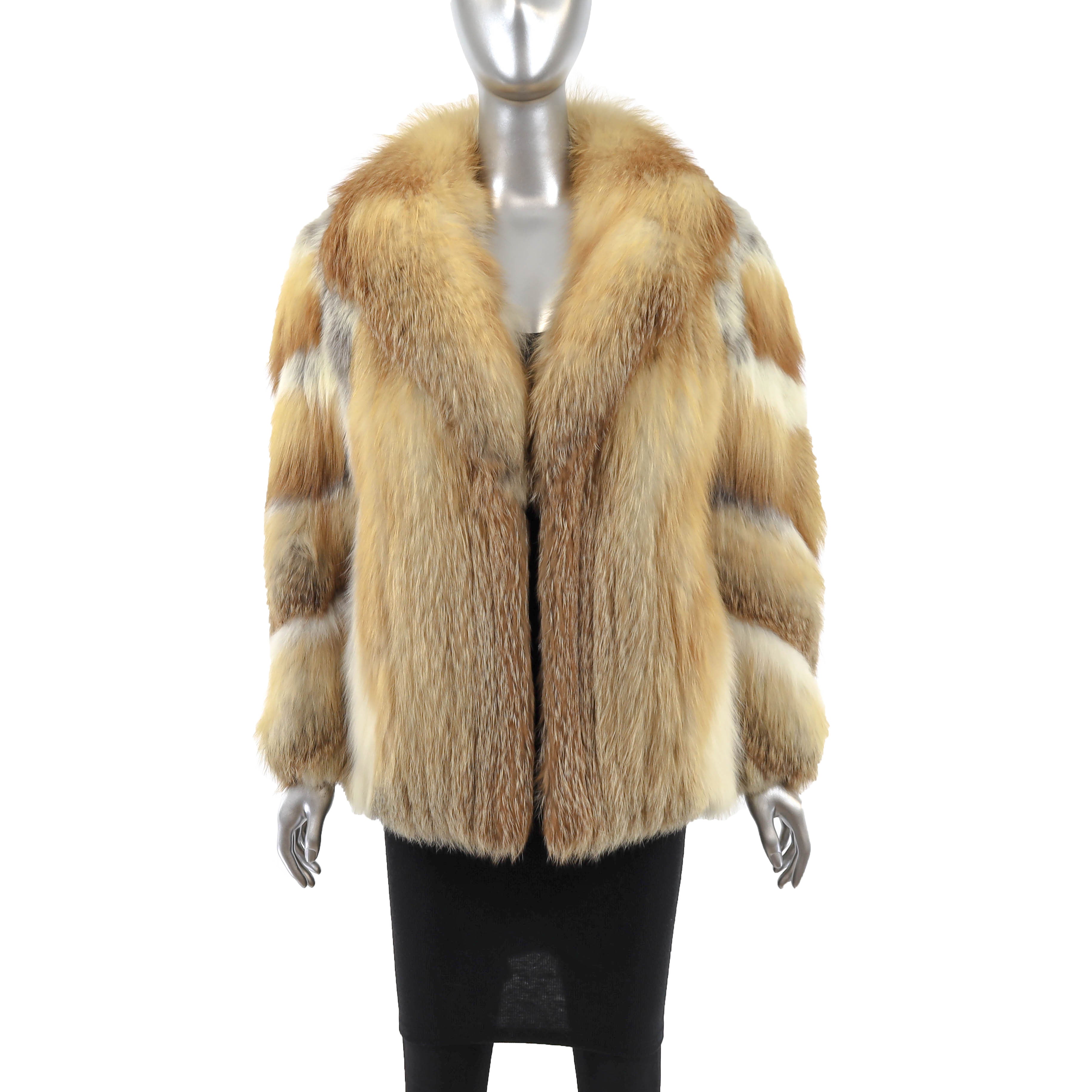 Red Fox Jacket- Size M – VintageFurs