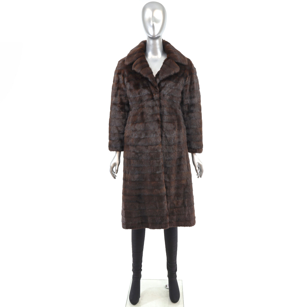 Chinese Mink 7/8 Coat- Size XS | VintageFurs
