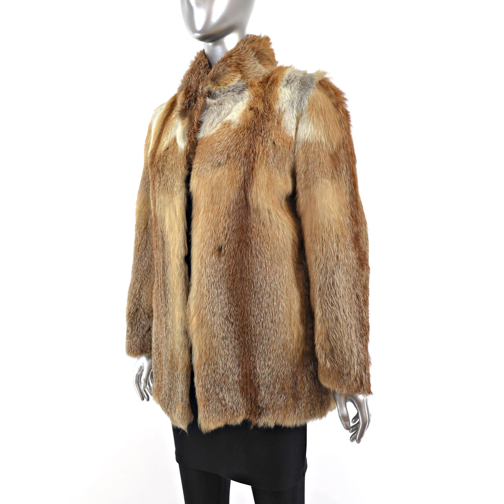 Red Fox Jacket- Size M | VintageFurs