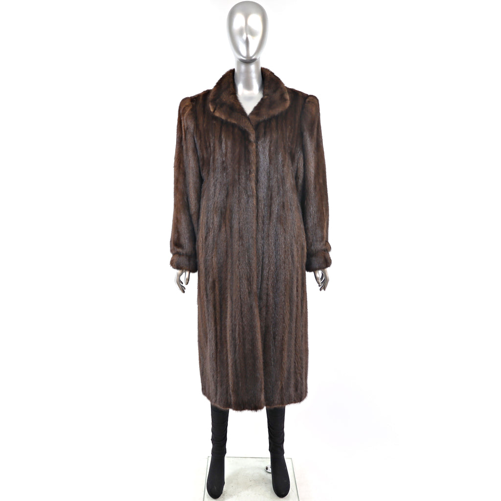 Mahogany Mink Coat- Size L | VintageFurs
