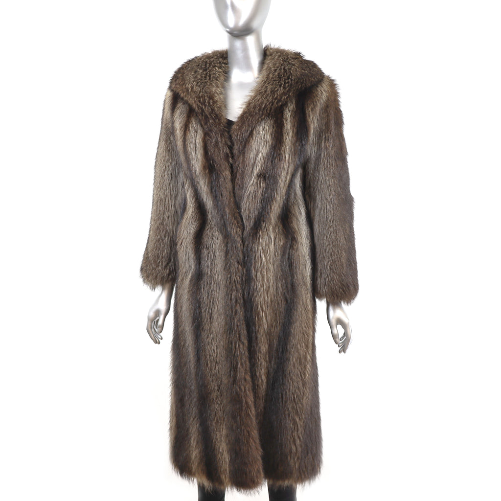Full Length Raccoon Coat- Size S | VintageFurs